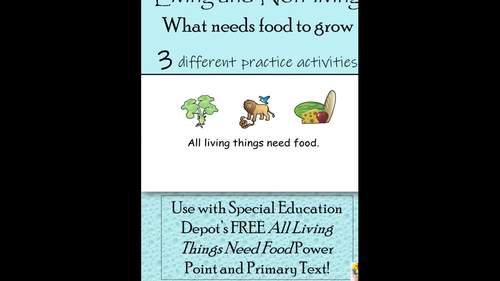 VAAP VESOL S-8-12- Living Things Need Food, SOL LS4 a-b, 3 activity set