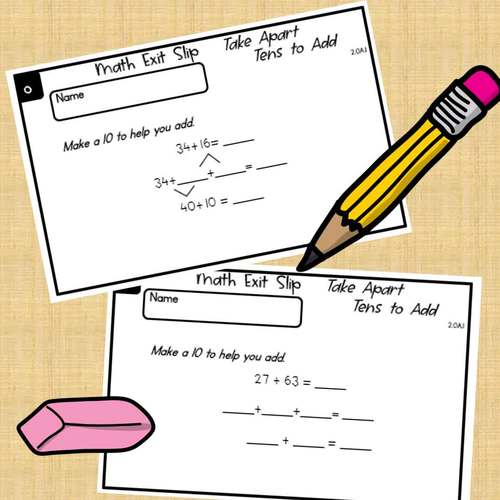 My Math Chapter 3 Exit Slips- Digital and Paper | TpT
