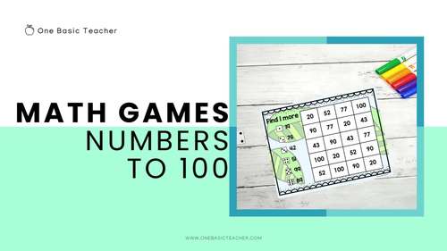 Math Games Numbers to 100 by One Basic Teacher | TPT
