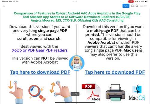 Feature Matching Chart for Robust Android AAC Apps (Google Play ...