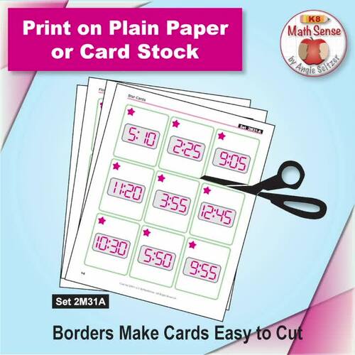 3 Math Card Game Sets for Telling Time in Grades 1-2 | Digital & Analog ...