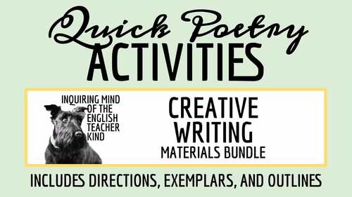 High School Poetry Unit Activities for Creative Writing | Mega Bundle ...