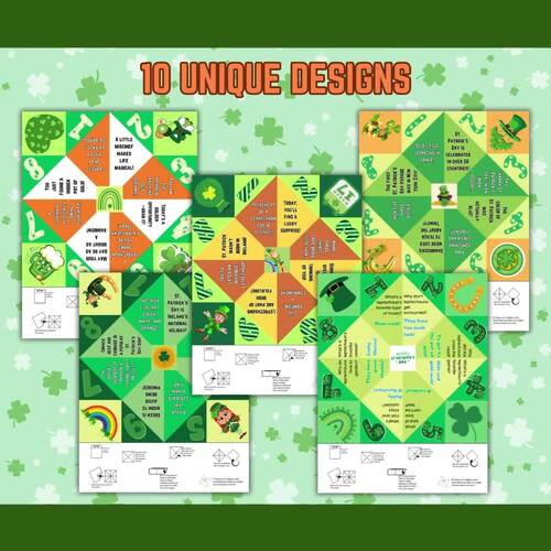 St. Patrick's Day Cootie Catcher | Fortune Teller | St Patricks Day ...
