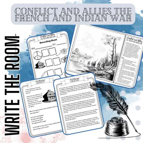 The French and Indian War Write the Room Quest with Readings and Quiz