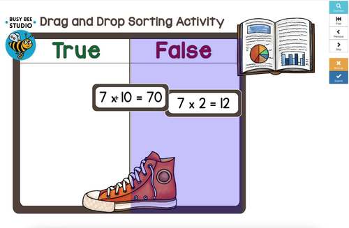 Boom Cards Multiplication Facts Fluency True or False Sorts by Busy Bee ...