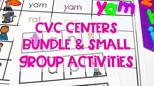 CVC Literacy Centers and Small Group Activities BUNDLE by Kreative in ...