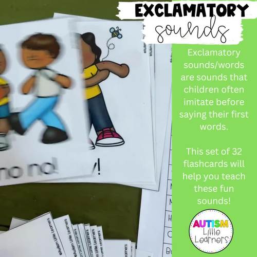 Exclamatory Sounds For Speech Therapy by Autism Little Learners | TPT