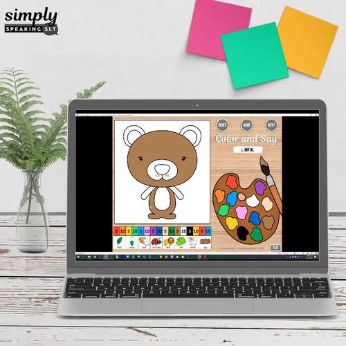 Color and Say Animals No Print Speech and Language Teletherapy ...