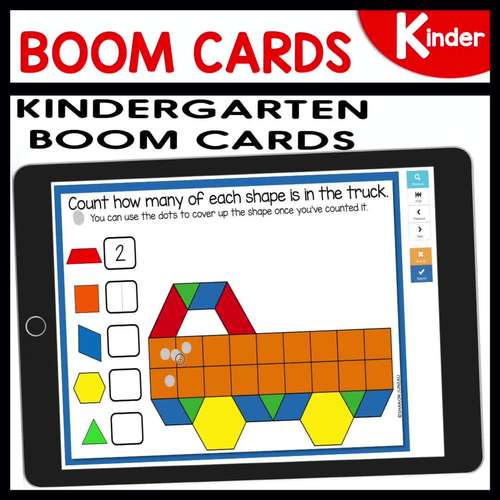 Counting Objects to 20 Shapes Kindergarten Math Boom Cards Games Centers