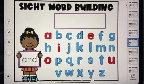 Seesaw™ Sight Word Building Cards | Digital Learning by Little Kinder ...