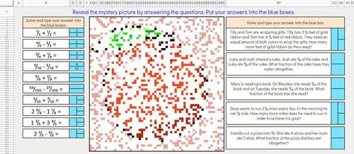 Digital Math Pixel Art Mystery 4th Grade TEKS Adding and Subtracting ...