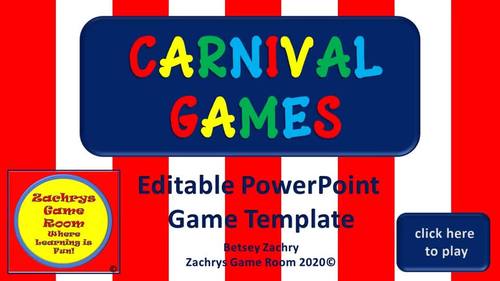 Editable PowerPoint Test Prep Game Template: Carnival Games by Betsey ...