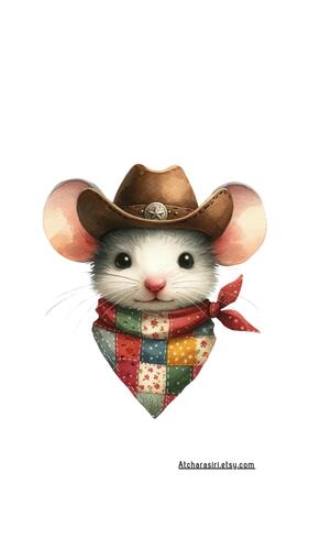 Cute western watercolor clipart, watercolor western, watercolor animal