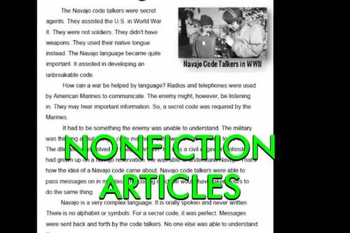 2nd and 3rd Grade Technology Nonfiction Reading Comprehension Word Document