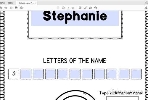EDITABLE Name Practice Worksheet, Name Printable, Personalized Name ...