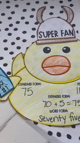 Football Math Place Value Crafts | Super Bowl by The Teaching Diva Corner