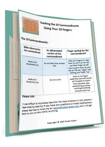 10 Commandments Hand Motions Memory Activity | Bible Teaching Resource