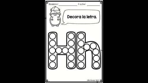 Hoja De Trabajo De La Letra H