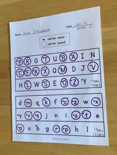 Alphabet and Sight Words Assessment Forms Bundle - High Frequency Words