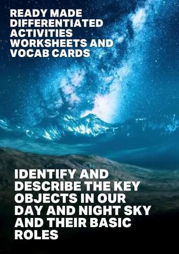 DIFFERENTIATED ACTIVITY WORKSHEETS Exploring Sun, Moon, and Stars in ...