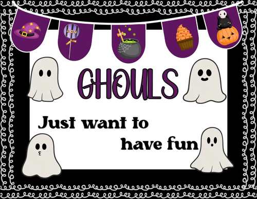 Halloween Bulletin Board-Ghouls Just Want to Have Fun by Cindy's Treasures