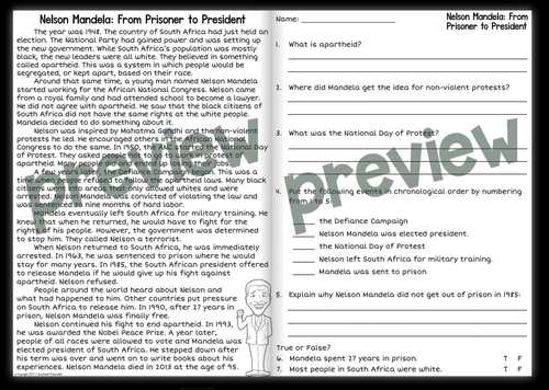 Mahatma Gandhi, Nelson Mandela, Elie Wiesel World History Reading ...