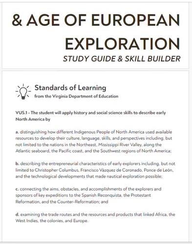 BUNDLE: 17 Study Guides & Skill Builders for Virginia & US History ...