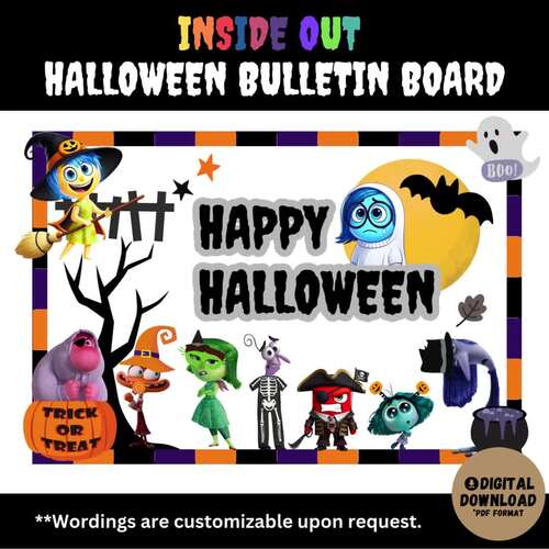 Fall Halloween Bulletin Board | Inside Out Feelings Halloween Bulletin ...