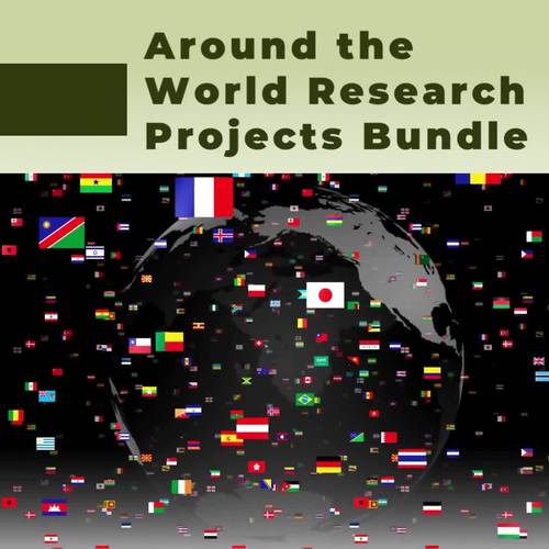 Around the World Research Projects Bundle Differentiated Options and STEM