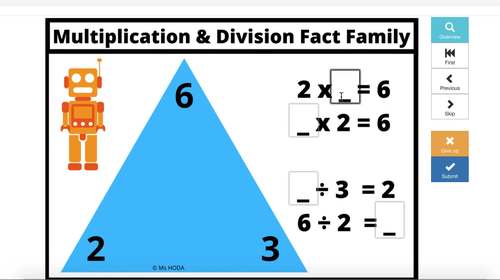 Fact Families Multiplication & Division Set 2 Boom Learning Cards