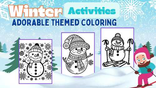 Seasonal Winter Holiday Cute Snowman Activities Coloring Pages Craft ...