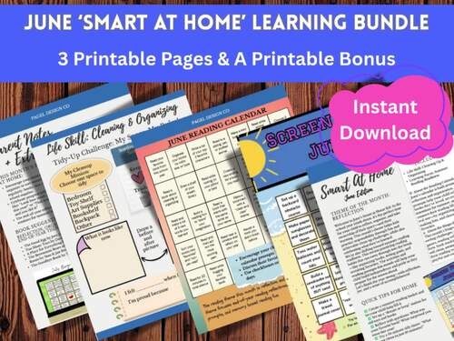 June Smart at Home Kit – Summer Reading Activities, Life Skills, Bingo ...