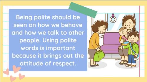 Using Polite Expressions Power Point Presentation by The School Kids Corner