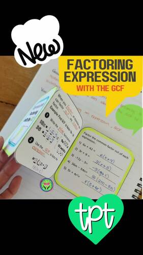 Factoring Expressions (GCF) Foldable | TPT