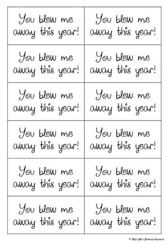 End of Year Message/Gift Tags Printable A4 PDF by Mrs Will's Primary ...