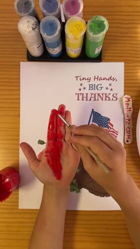 Veterans Day Handprint Craft for Kids – Patriotic Military Appreciation ...