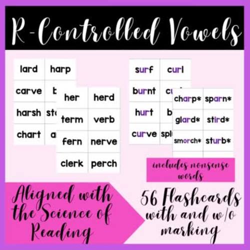 R-Controlled Vowels (BOSSY R) Flashcards, Anchor Chart, Worksheets, and ...