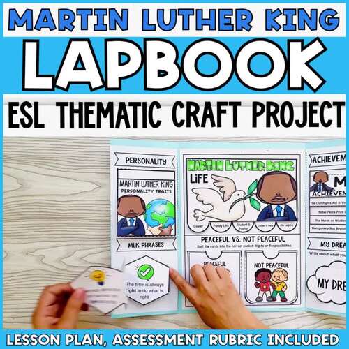 Martin Luther King Lapbook Craft ESL-Social Studies Scaffolded Writing Unit