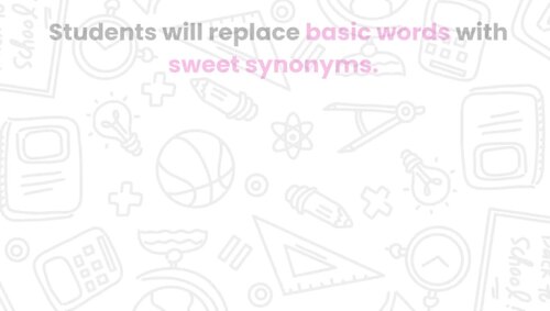 Fix It Up! Sweet Synonyms: Writing And Grammar by Kindergarten Smorgasboard