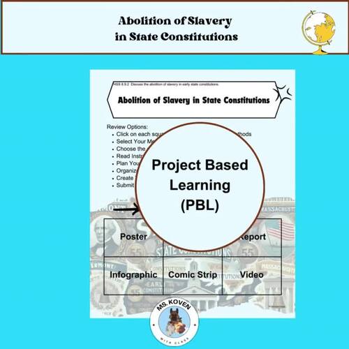 HSS 8.9.2 Abolition of Slavery in State Constitutions PBL Choice Board