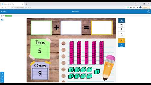 Place Value Tens and Ones Boom Cards by Little Hands on Learning