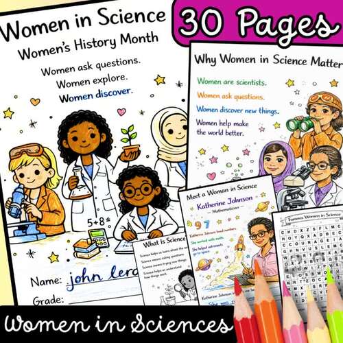 Women in Science Activities | Womens History Month Science Worksheets ...