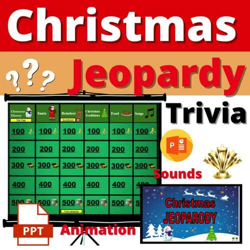 Christmas Jeopardy Powerpoint Trivia Activity Resource Holiday Group Fun