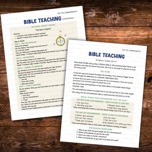The Ten Commandments Bible Lesson Plan & Activities | Sunday School Craft