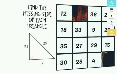 Pythagorean Theorem Picture Reveal Boom Cards--Digital Task Cards