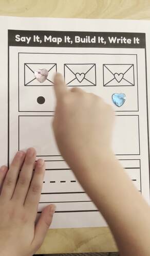 Kindergarten/1st Valentine's Day SOR Say It, Map It, Build It, Write It ...