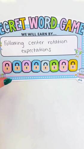 Whole Class Reward System & Classroom Management Tool | Winter Secret Word