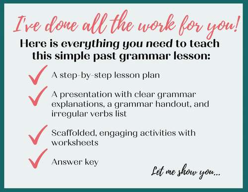 Simple Past Grammar Lesson with Activities for Adult ESL and High ...