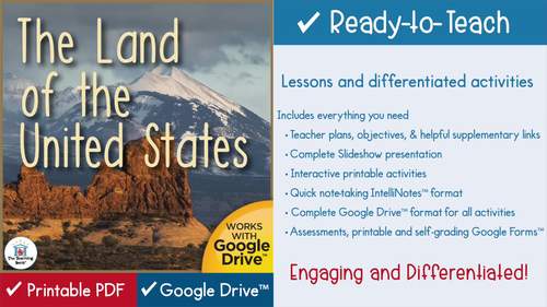 Land of the United States Unit by The Teaching Bank | TPT