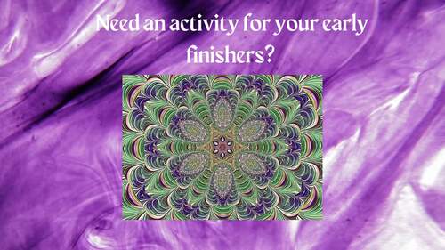Sub Activity Art & Early Finishers | Reflection Mandalas | TPT